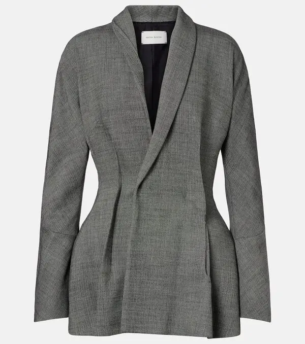 Magda Butrym Draped Wool-blend Blazer