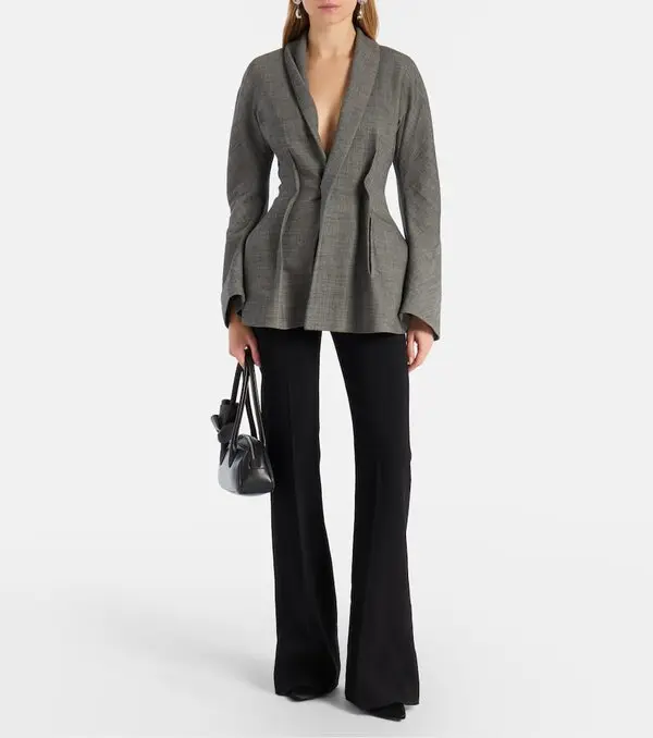 Magda Butrym Draped Wool-blend Blazer