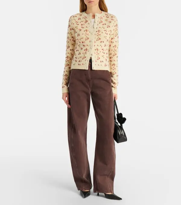 Magda Butrym Wool, Silk, And Cashmere Cardigan