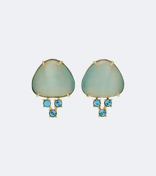 Oscar De La Renta Embellished Earrings - Blue