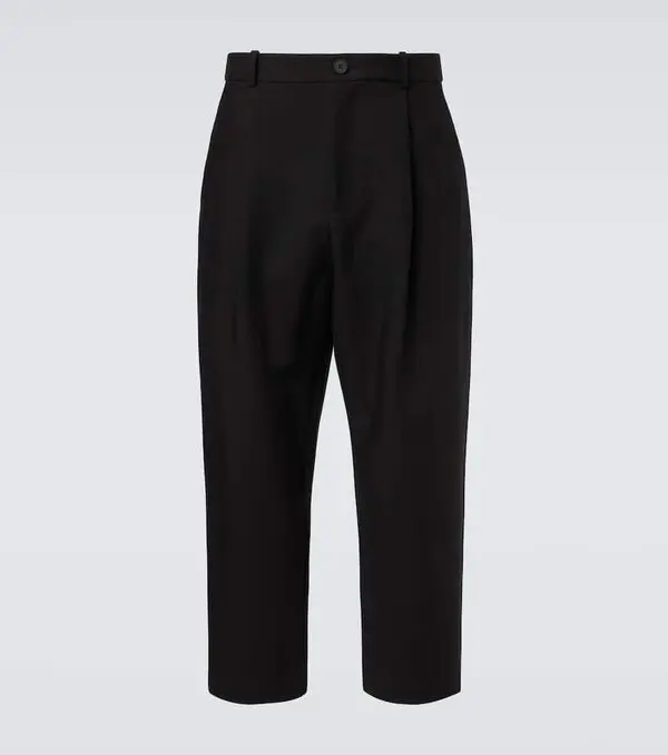 Studio Nicholson Tuck Cotton-blend Tapered Pants