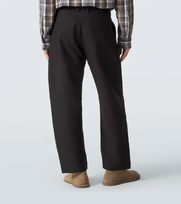 Studio Nicholson Tuck Cotton-blend Tapered Pants