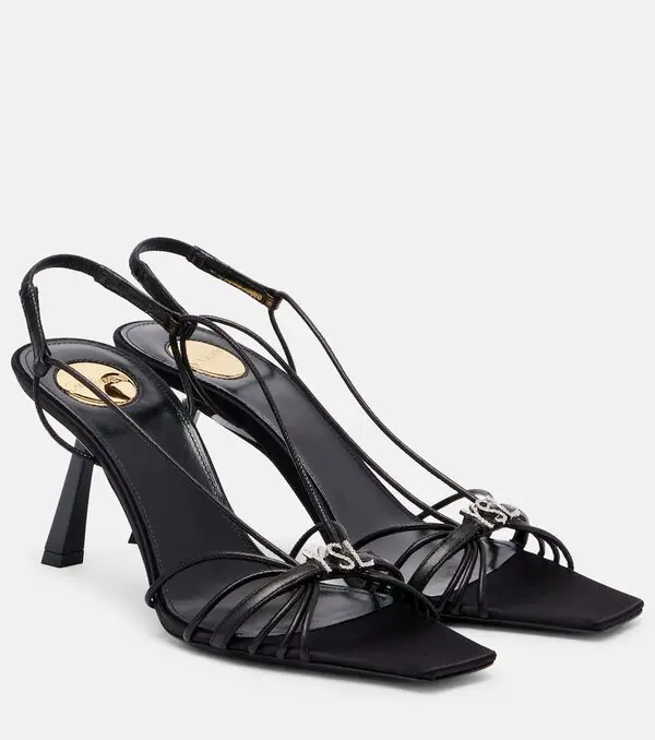 Saint Laurent Jerry Leather Slingback Sandals