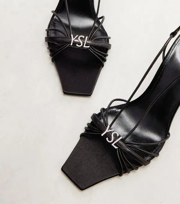 Saint Laurent Jerry Leather Slingback Sandals