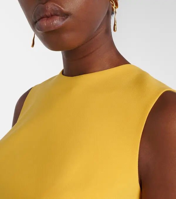 Carolina Herrera Wool-blend Crop Top - Yellow