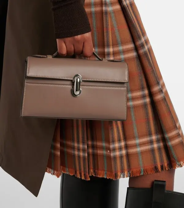 Savette Leather Top-handle Bag - Beige