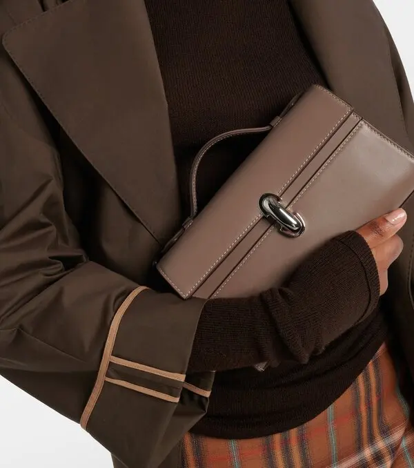 Savette Leather Top-handle Bag - Beige