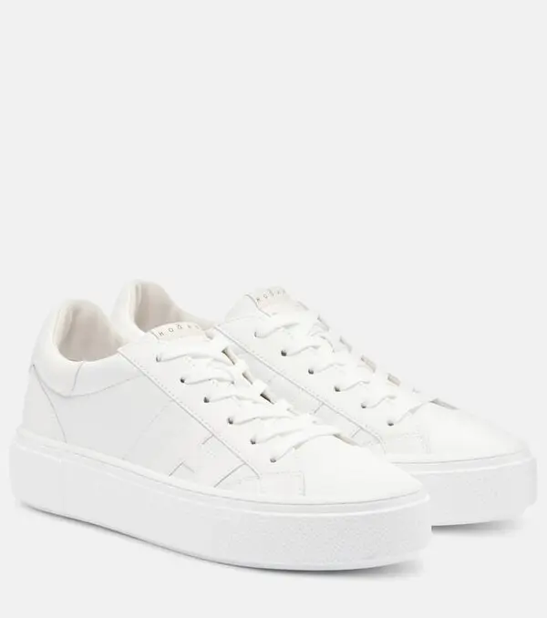 Hogan H705 Leather Platform Sneakers