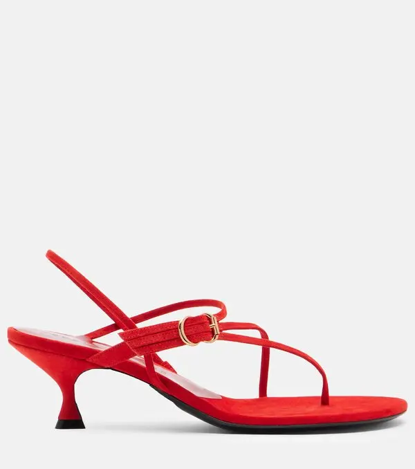 HERBERT LEVINE Starry Eyed 50 Suede Sandals - Red