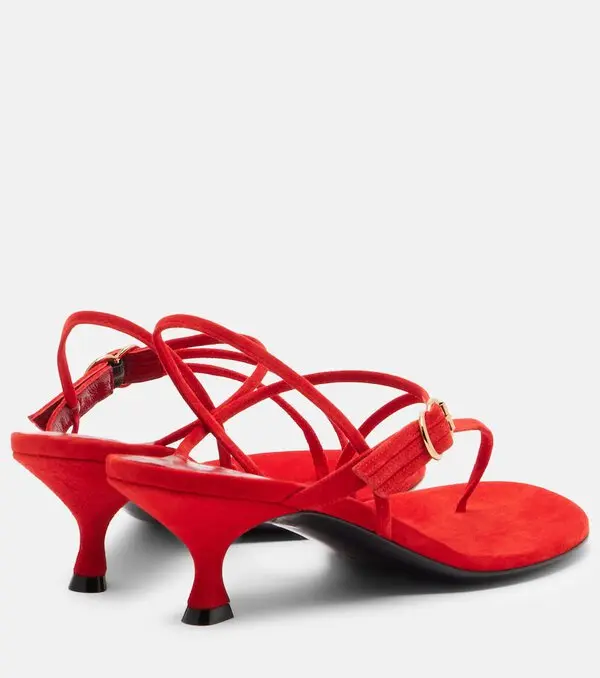 HERBERT LEVINE Starry Eyed 50 Suede Sandals - Red