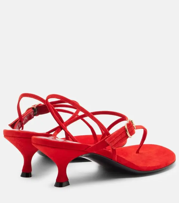 HERBERT LEVINE Starry Eyed 50 Suede Sandals - Red