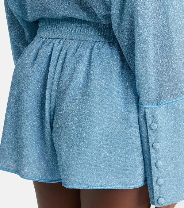 Oseree Lumière Metallic Shorts - Blue