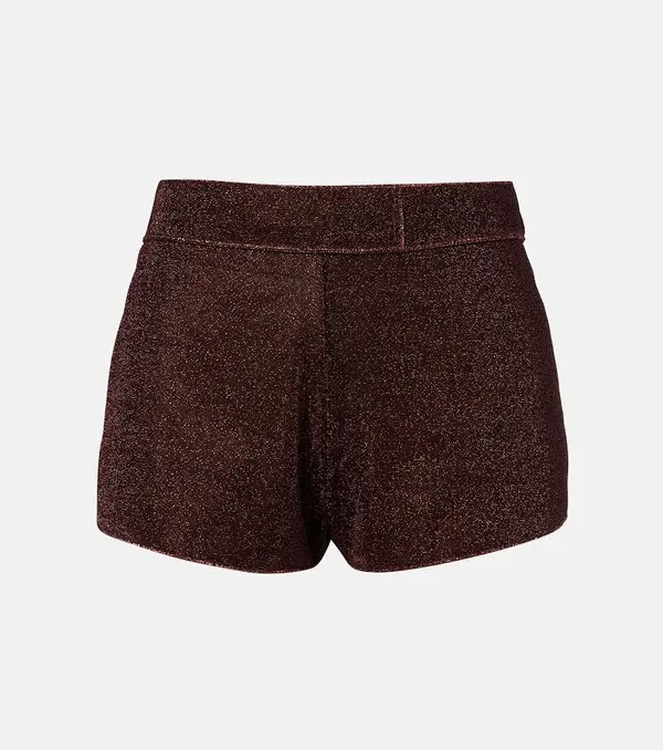 Oseree Lumière Metallic Shorts - Brown