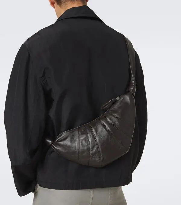 LEMAIRE Croissant Small Leather Shoulder Bag - Brown