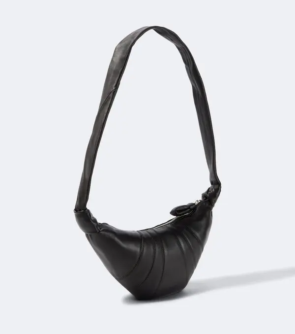 LEMAIRE Croissant Small Leather Shoulder Bag - Brown