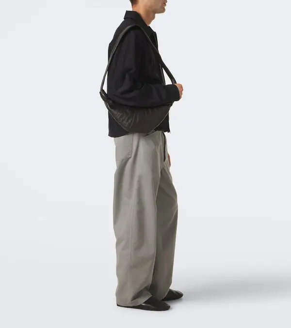 LEMAIRE Croissant Small Leather Shoulder Bag - Brown
