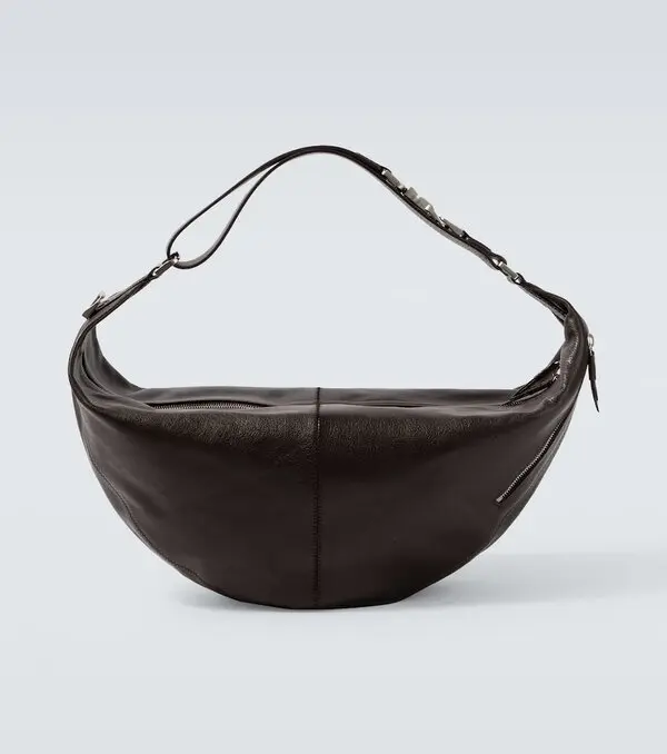 LEMAIRE Quiver Clip Leather Shoulder Bag - Brown
