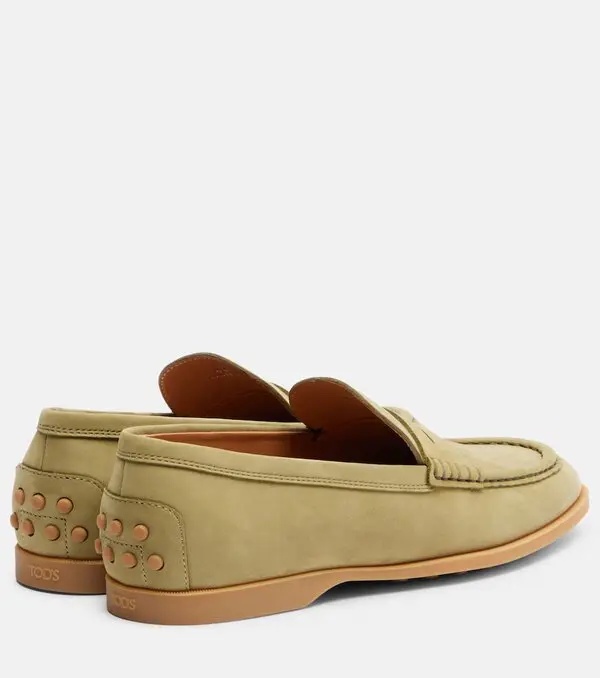 TOD'S Leather Penny Loafers - Beige