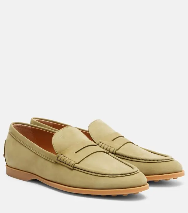 TOD'S Leather Penny Loafers - Beige
