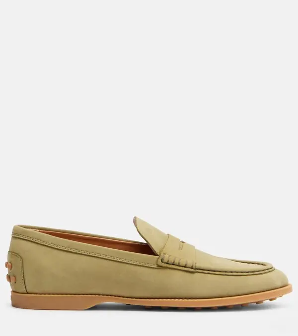 TOD'S Leather Penny Loafers - Beige