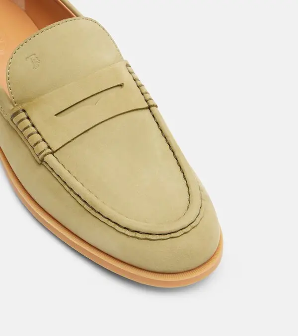 TOD'S Leather Penny Loafers - Beige