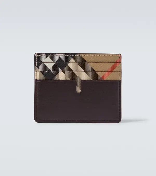 Burberry Check Leather Card Holder