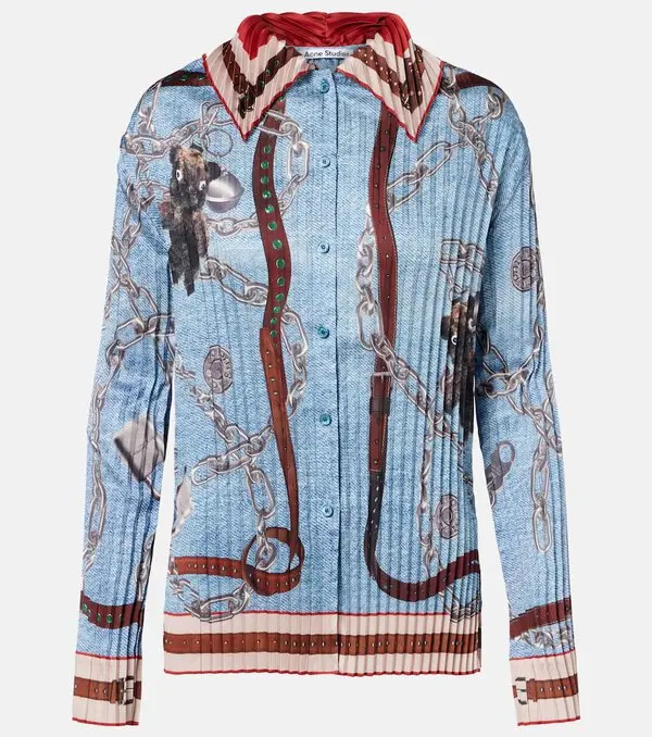 Acne Studios Printed Pleated Shirt