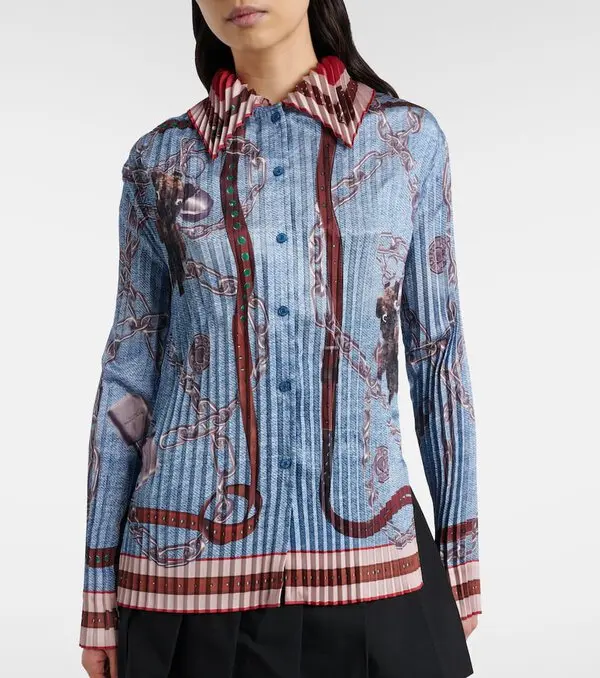 Acne Studios Printed Pleated Shirt