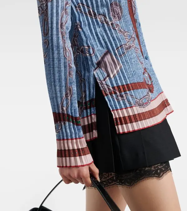 Acne Studios Printed Pleated Shirt
