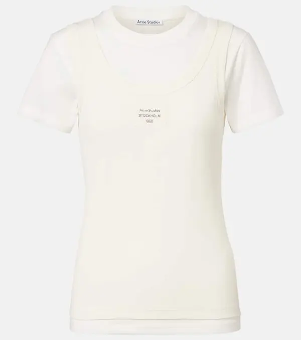 Acne Studios Layered Logo Cotton-blend T-shirt