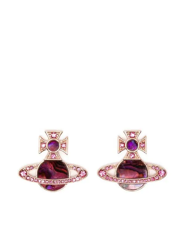 VIVIENNE WESTWOOD Bijoux Earrings - Pink Gold/rose/purple