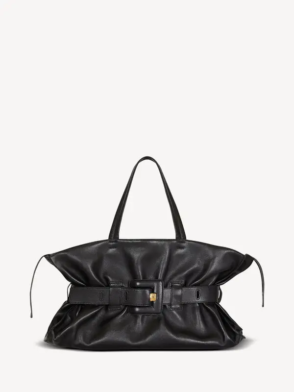 Balmain Large Calfskin Anthem Zip Bag