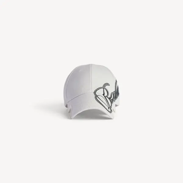 Balenciaga Cursive Baseball Cap - White