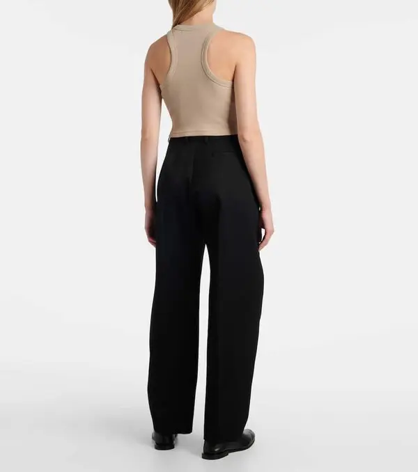 Givenchy Logo Cropped Cotton Jersey Tank Top