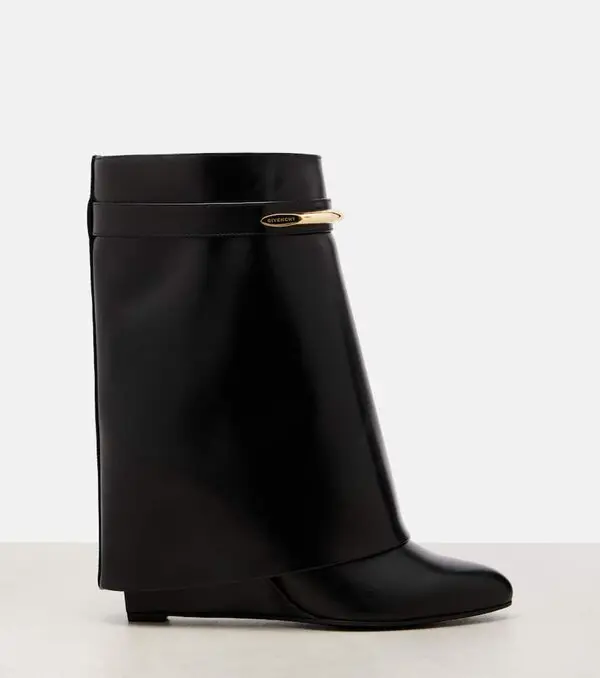 Givenchy Shark 95 Leather Mid-calf Boots - Black