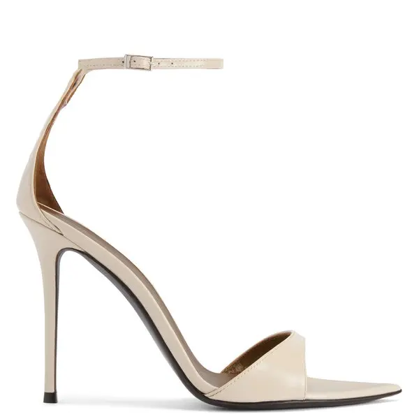 GIUSEPPE ZANOTTI Intriigo 105 Patent Leather Sandals - Ivory