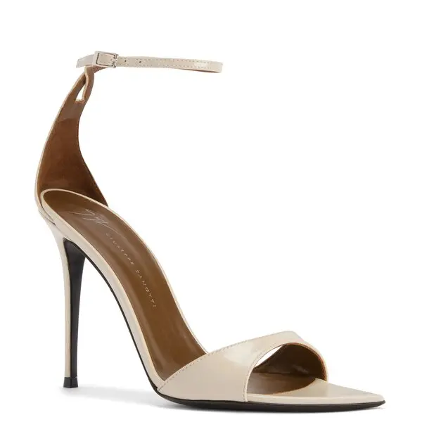 GIUSEPPE ZANOTTI Intriigo 105 Patent Leather Sandals - Ivory