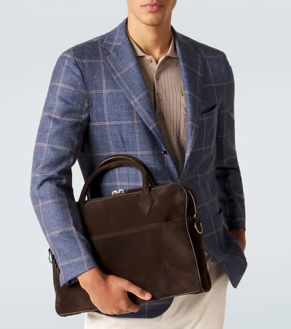 METIER Closer Slim Suede Briefcase