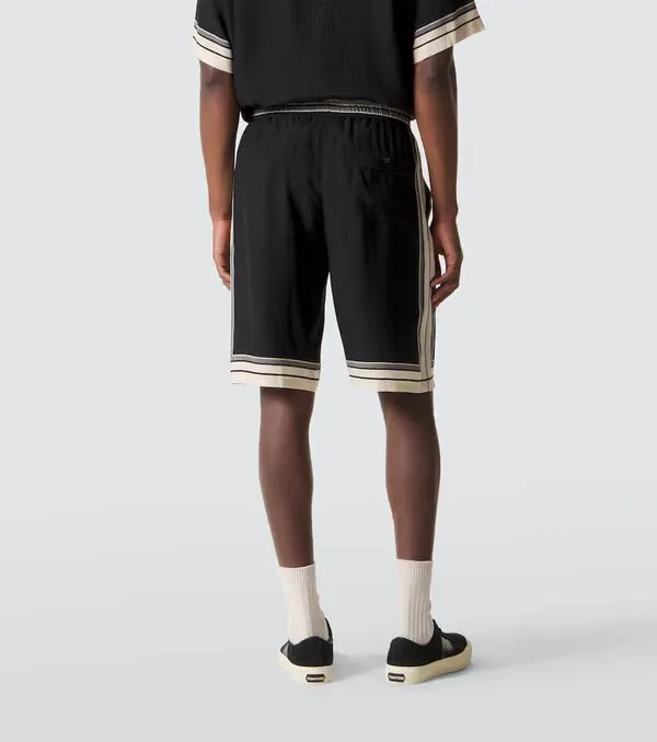 Dolce & Gabbana Striped Silk Bermuda Shorts