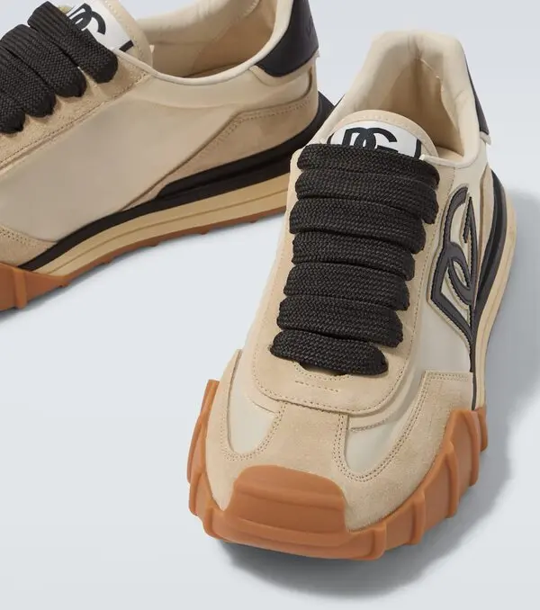 Dolce & Gabbana Dg Suede-trimmed Sneakers