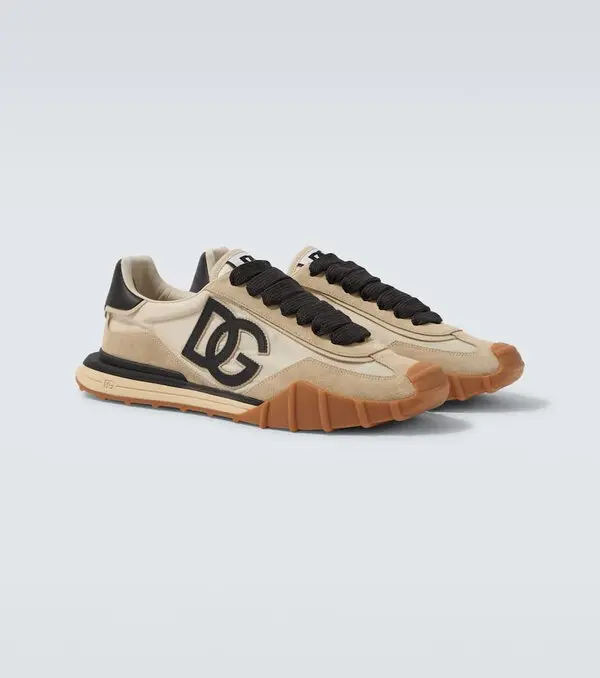 Dolce & Gabbana Dg Suede-trimmed Sneakers