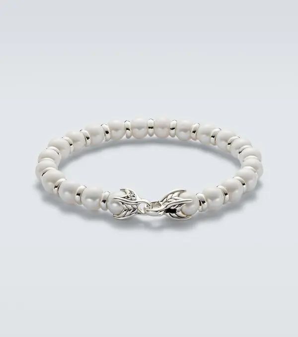 David Yurman Pearl And Sterling Bracelet