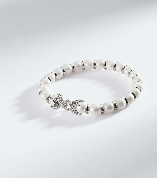 David Yurman Pearl And Sterling Bracelet