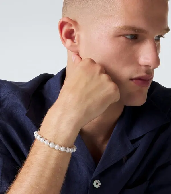 David Yurman Pearl And Sterling Bracelet