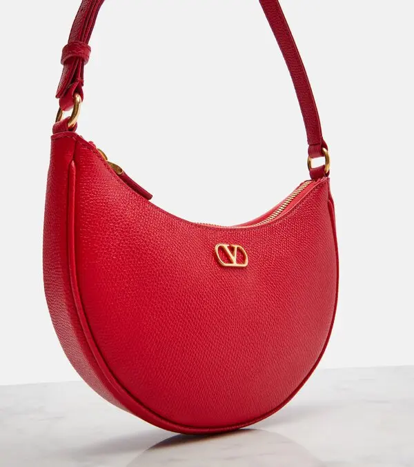 Valentino Garavani Vlogo Leather Shoulder Bag