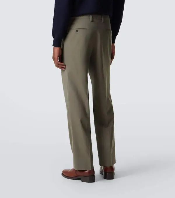 Prada Wool And Cotton Straight Pants