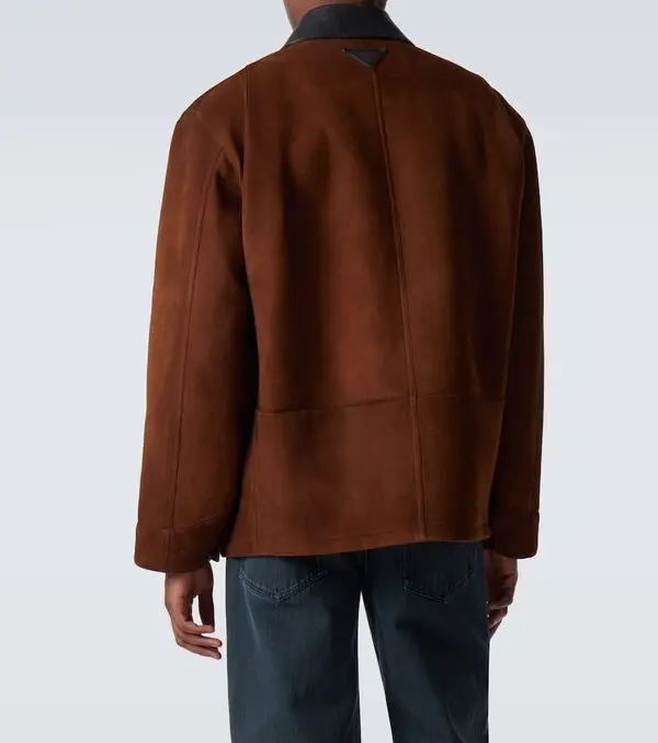 Prada Leather-trimmed Suede Jacket