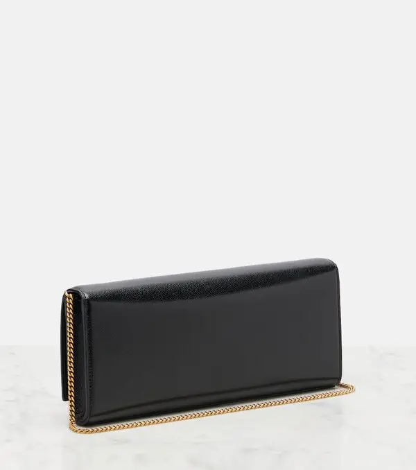 Saint Laurent Kate Leather Clutch - Black