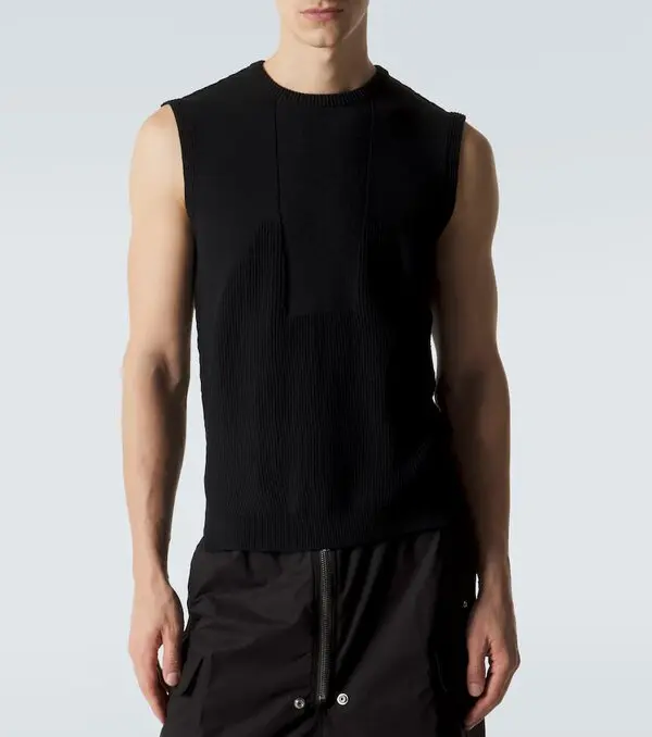 Rick Owens Ribbed-knit Virgin Wool Tank Top