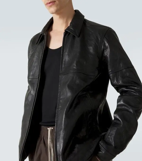 Rick Owens Brad Leather Jacket - Black